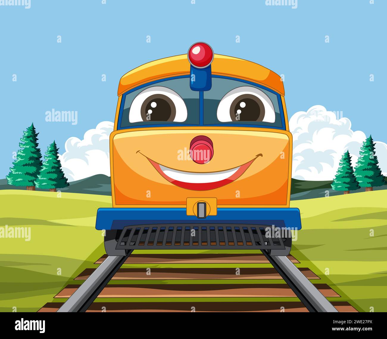 Cartoon Train Front View Train Front PNG Transparent Images Free