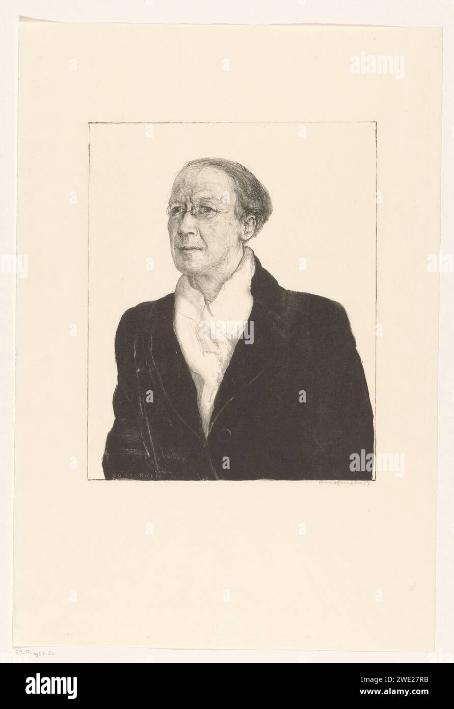 Portrait of Paul Schultze, Huub Gerretsen, 1953 print paper portrait ...