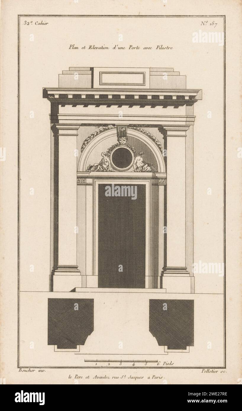 Gate with sitting women in Fronton, Jean Pelletier, After Juste Nathan ...