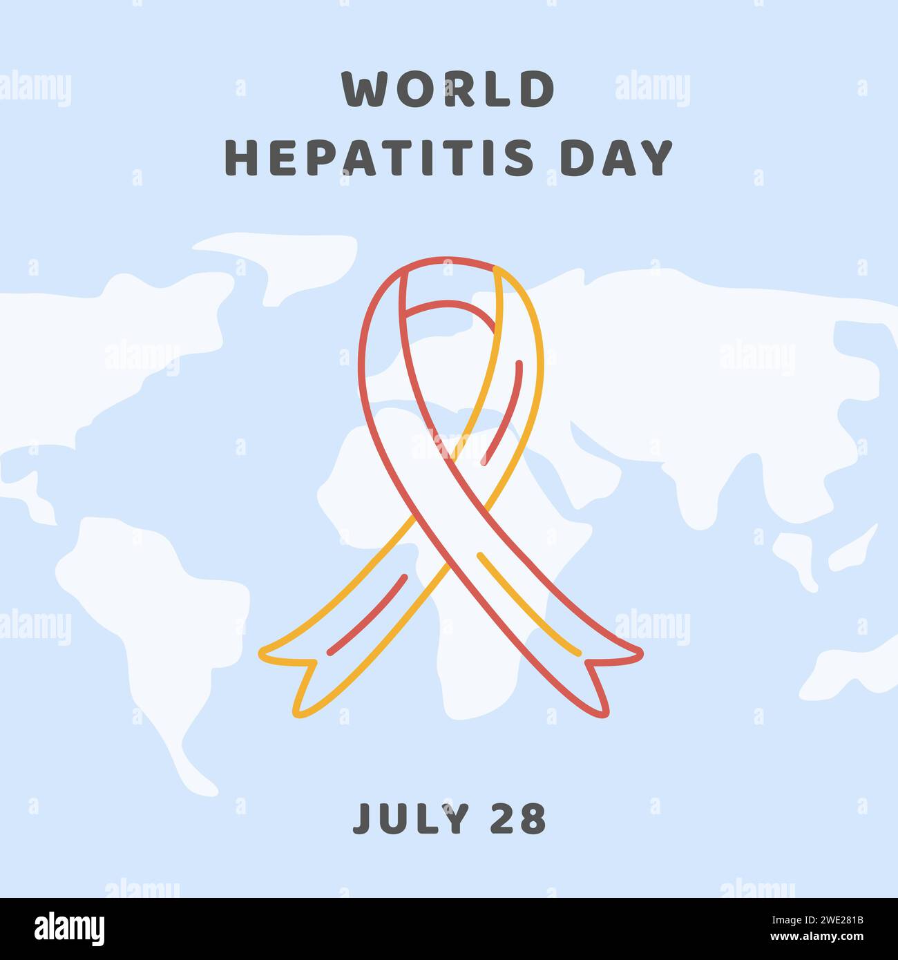 World Hepatitis Day. Square Banner, social media post or social media ...