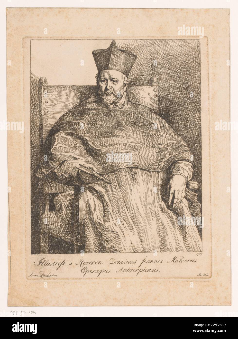 Portrait of Bishop Johannes Malderus, Andreas Bernardus de Quertmont ...