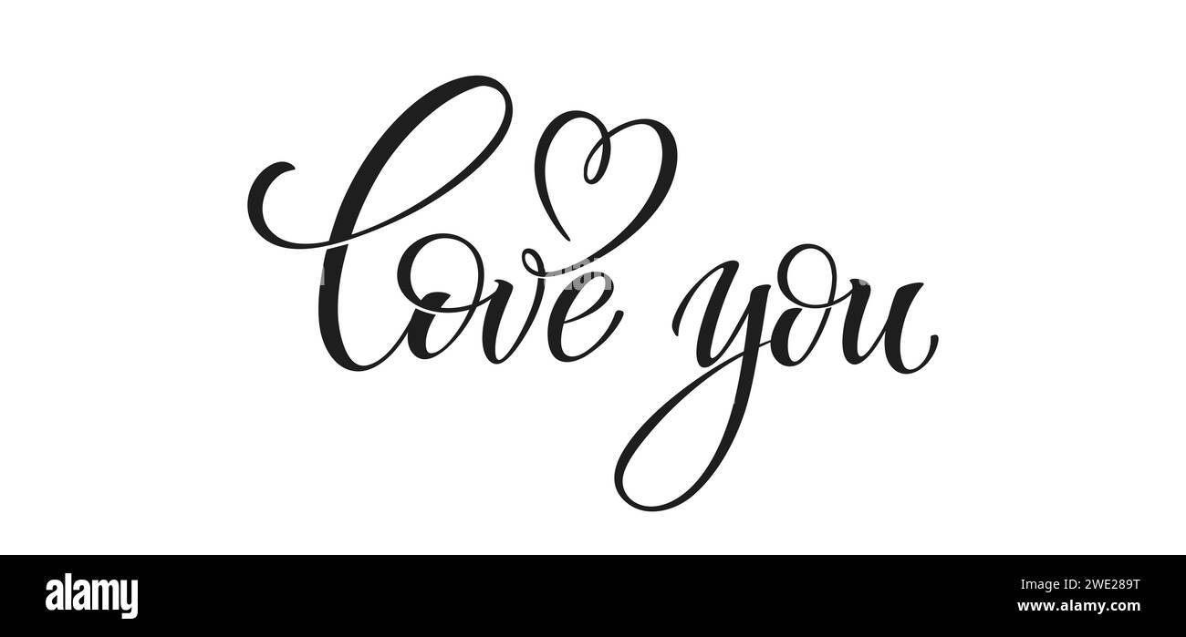 Love lettering. Hand drawn word Love. Modern calligraphy script love ...