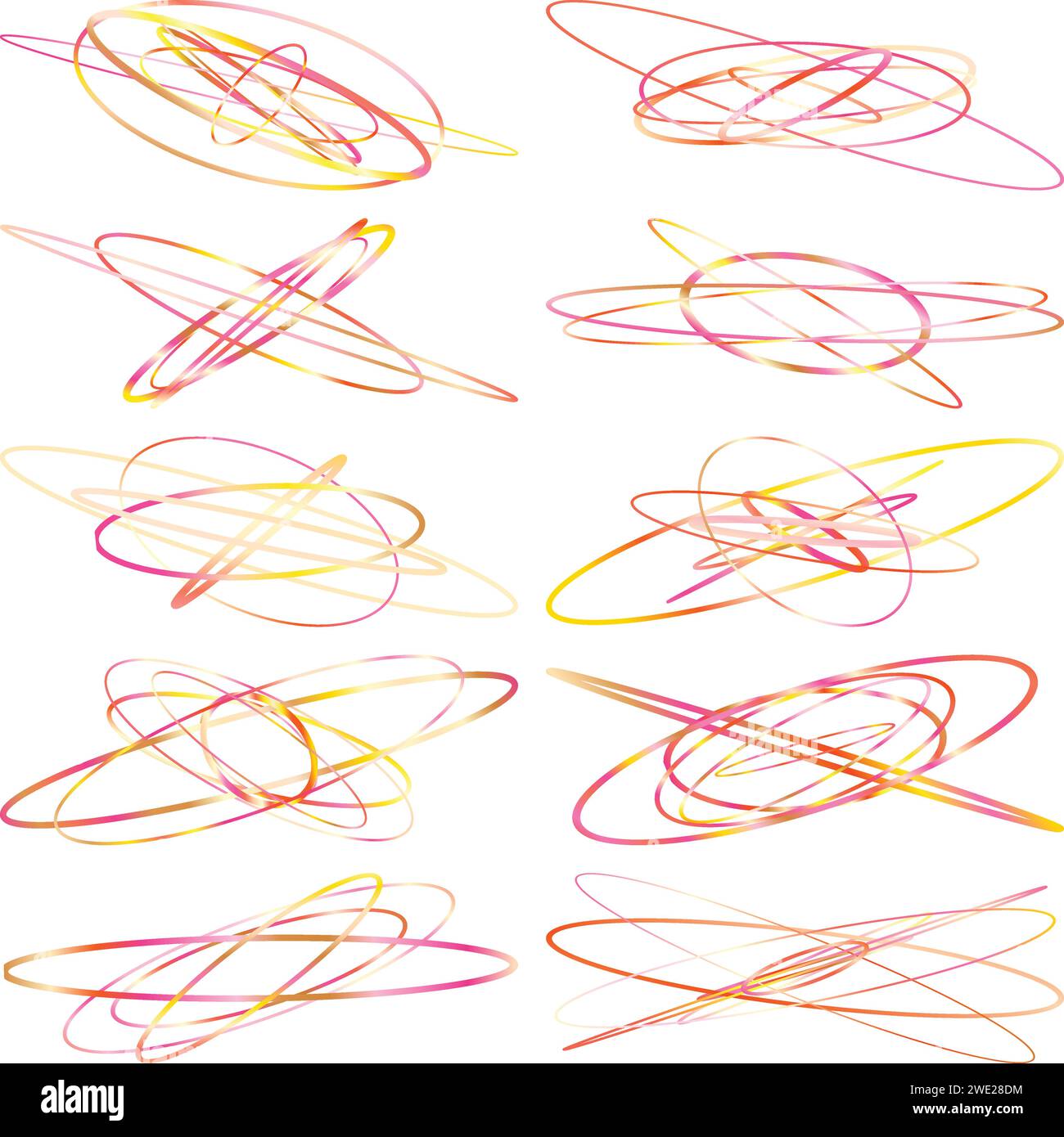 An abstract cut out transparent iridescent oval gradient shape ...