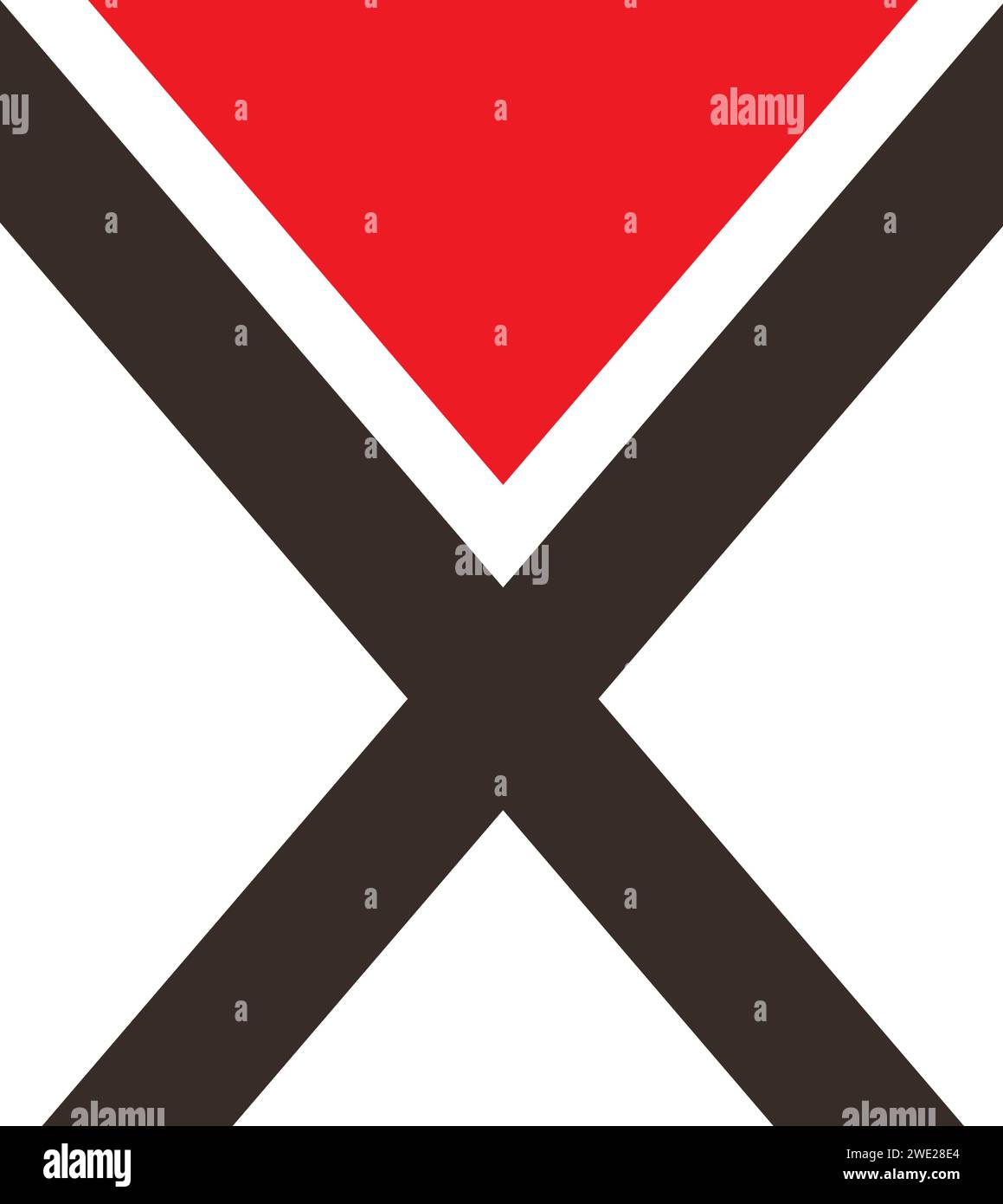 X Letter Logo. Red and Brown Color. - Vector Stock Vector Image & Art ...