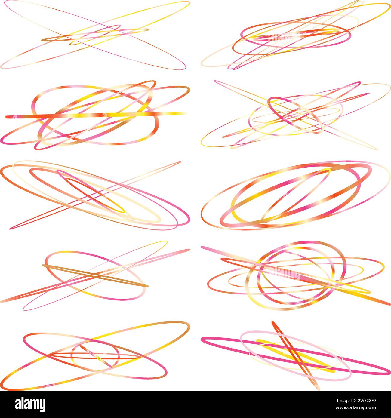 An abstract cut out transparent iridescent oval gradient shape ...