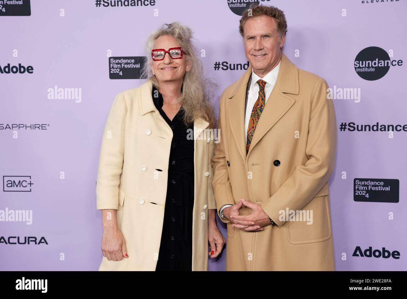 Harper Steele, left, and Will Ferrell attend the premiere of "Will ...