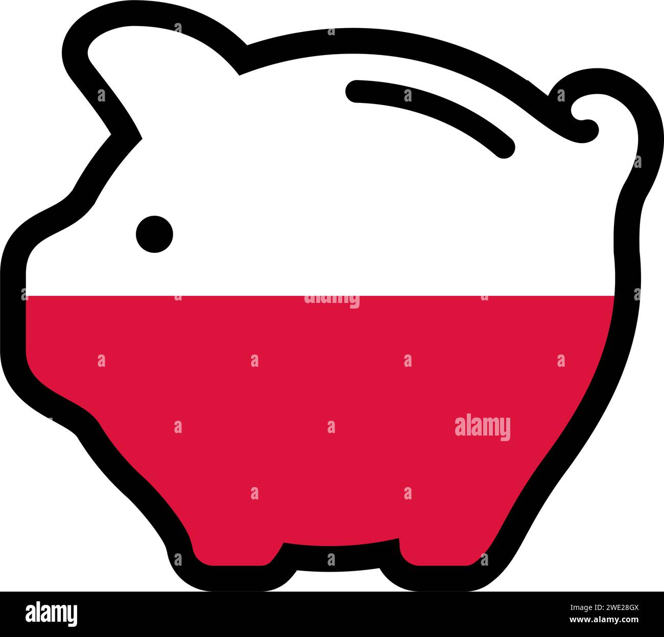 Flag of Poland, piggy bank icon, vector symbol Stock Vector Image & Art ...