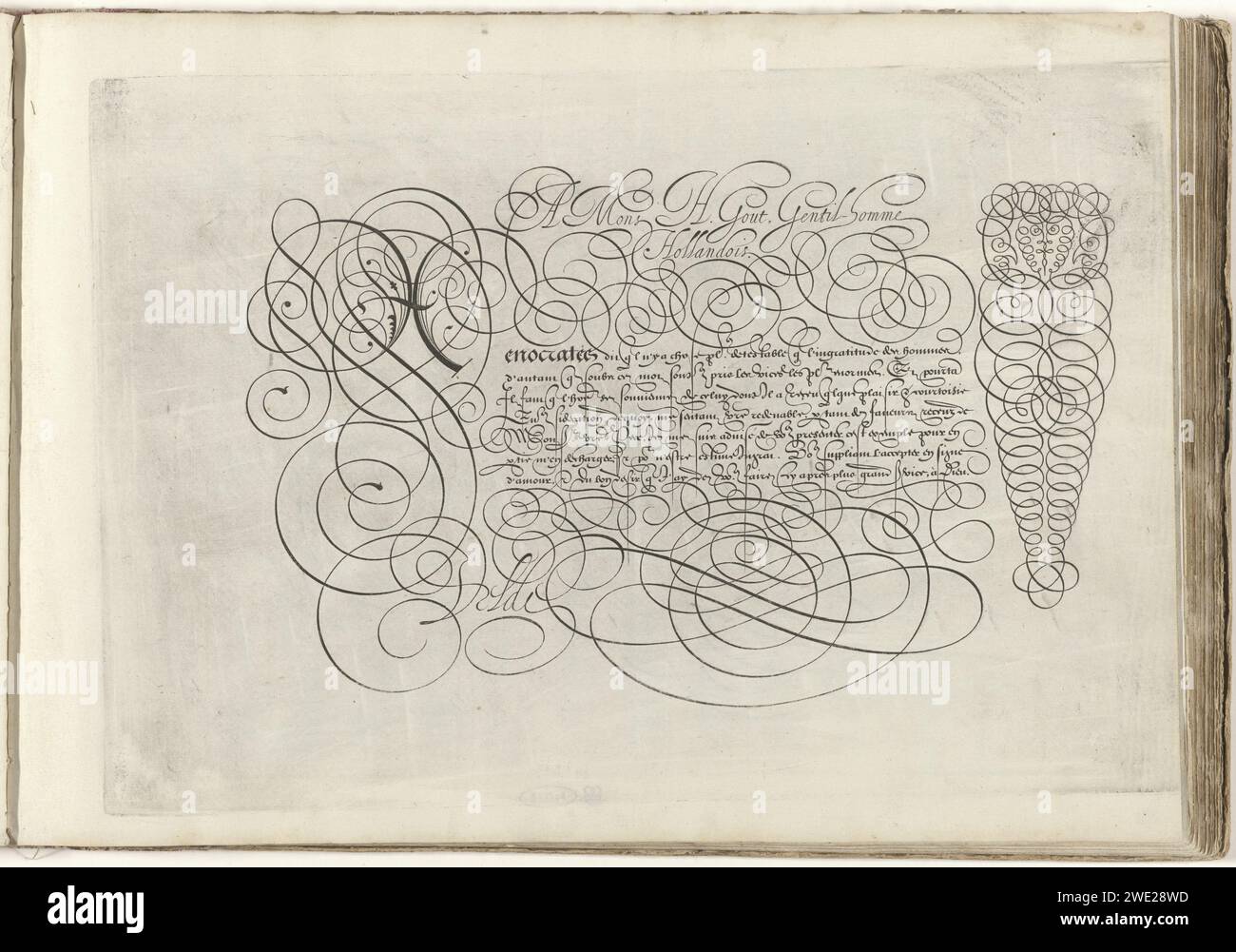 Writing example: A Mons H. Gout, Simon Frisius, After Jan van de Velde ...