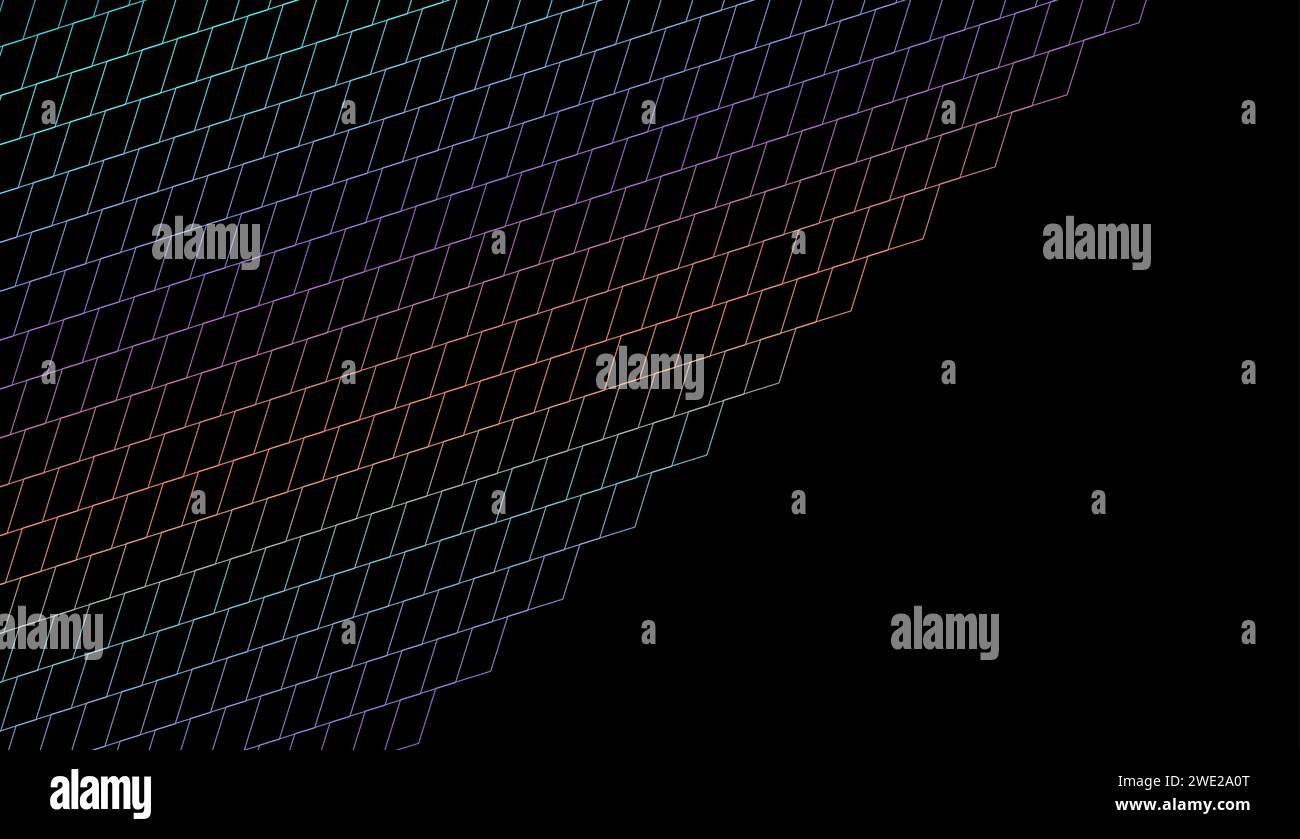 Holographic linear geometric grid abstract tech background. Vector ...