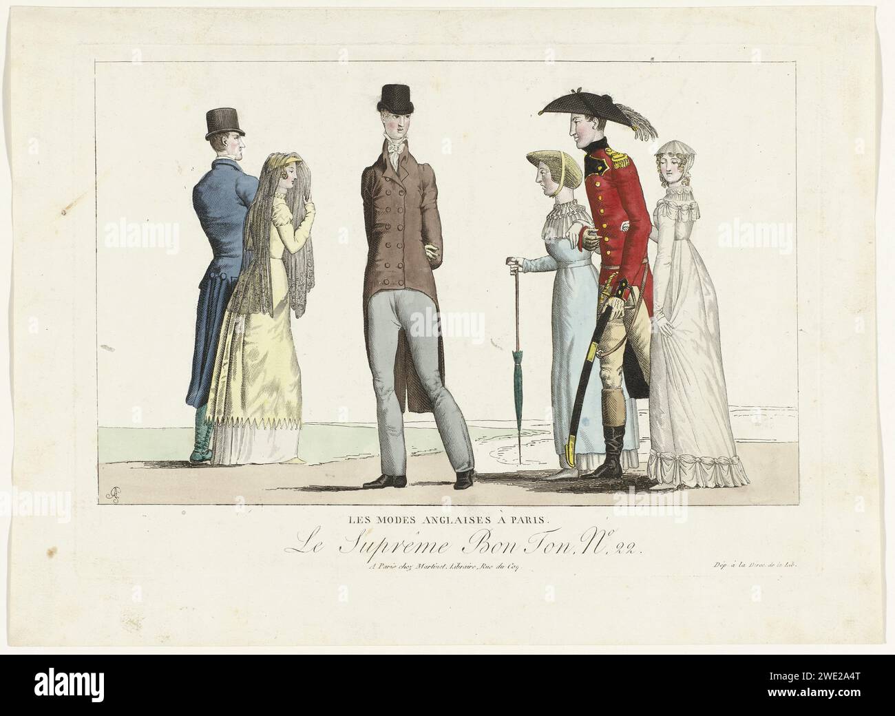 Supreme good tone, 1800-1815, No. 22: Les modes English in Paris ...