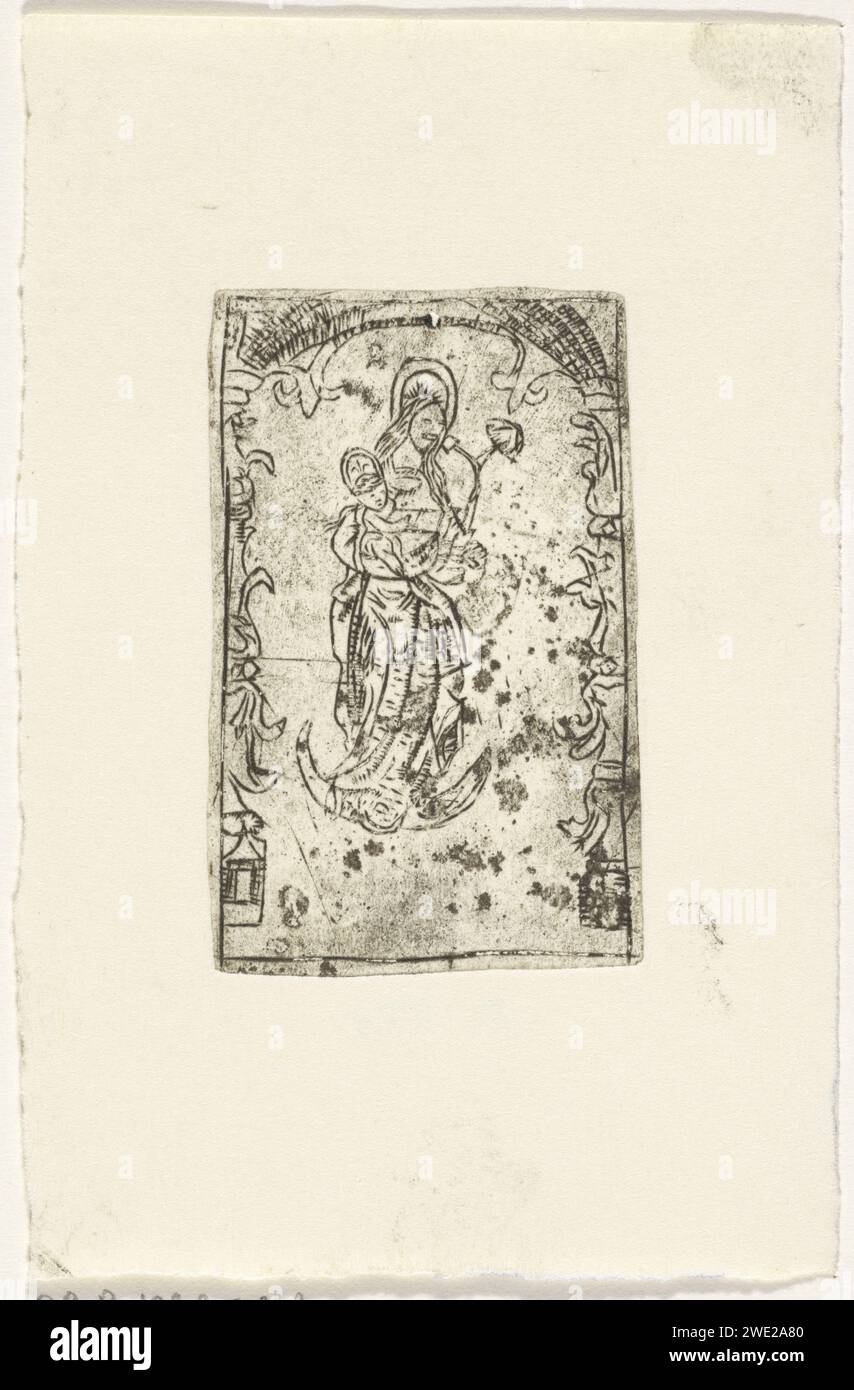 Maria with Child on the Moon Mons, Anonymous, 1947 - 1972 print Mary ...