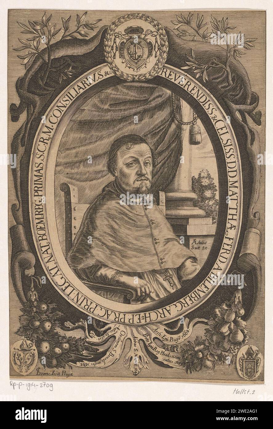 Portrait of Matthäus Ferdinand Sobek von Bilenberg at the age of 50 ...