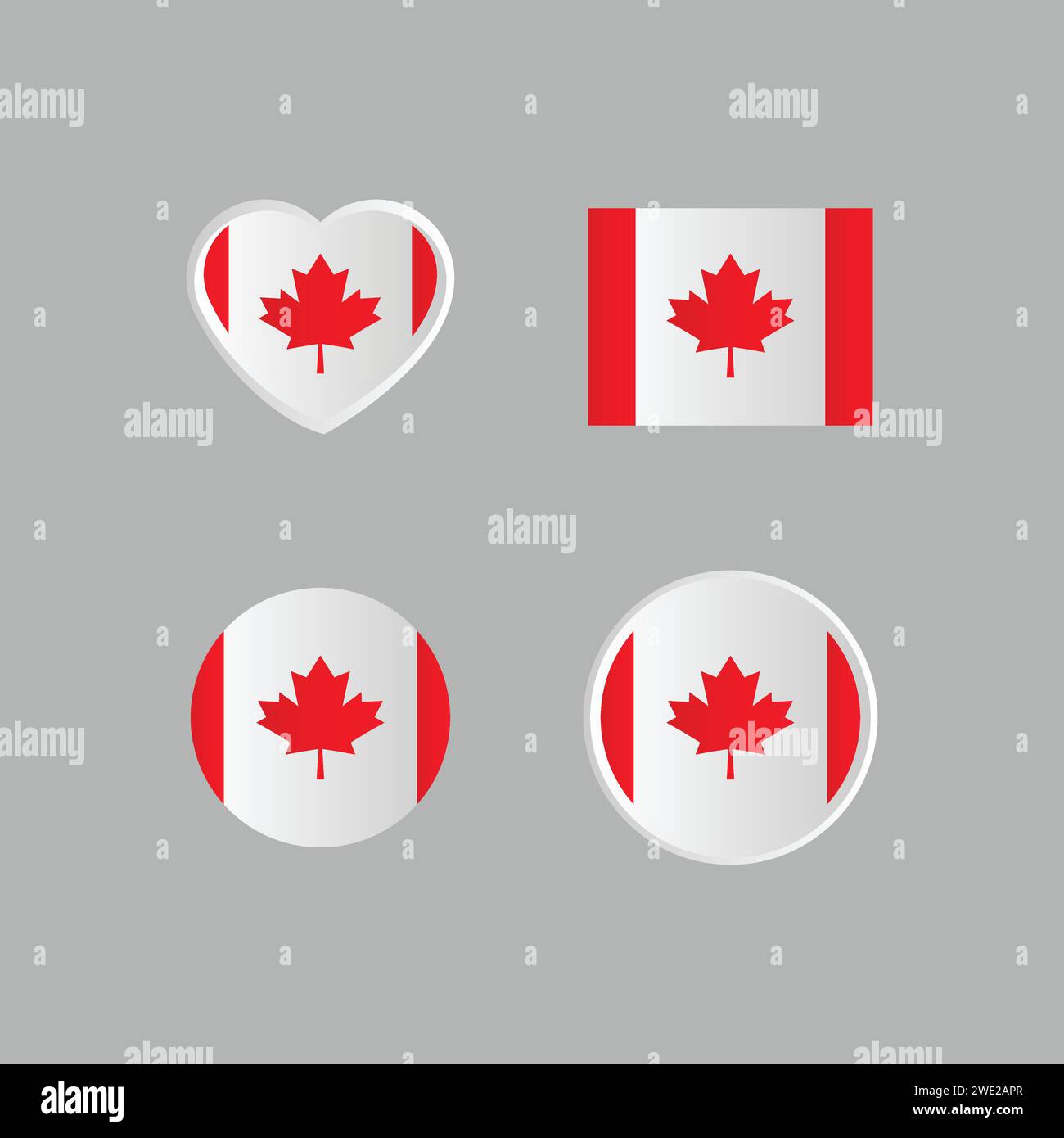 Canada flag collection Stock Vector Images - Alamy