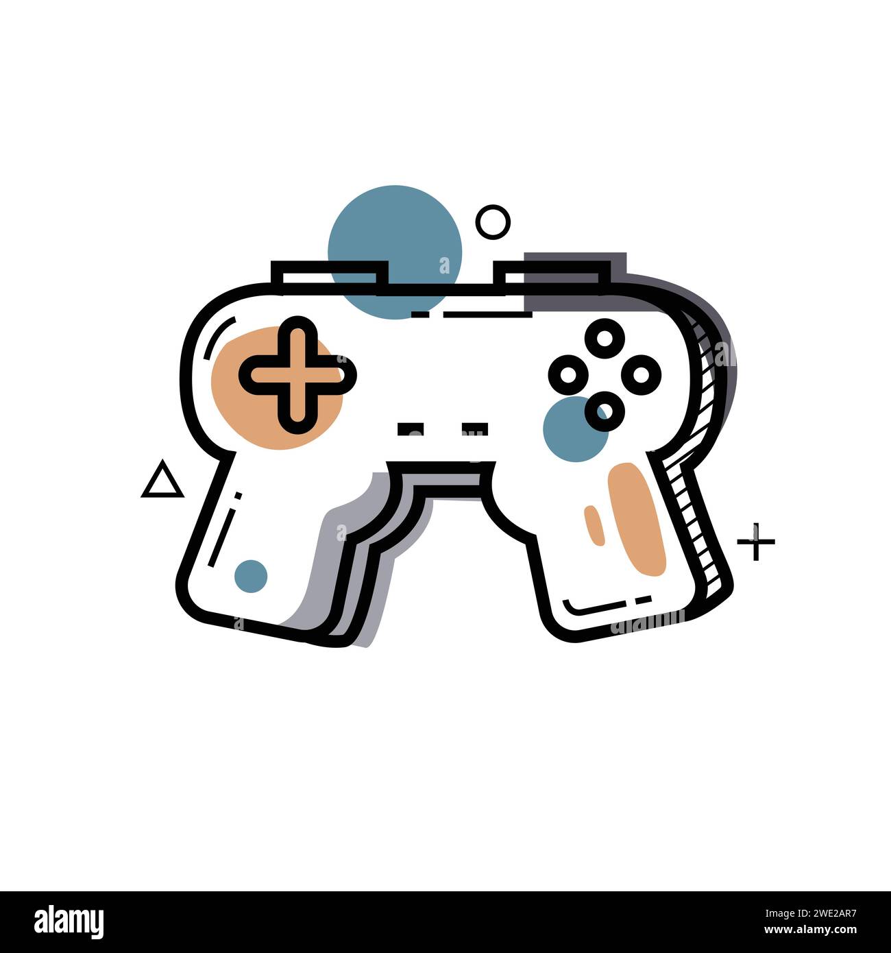 Hand drawing art of illustration joystick gamepad isolated Stock Vector ...