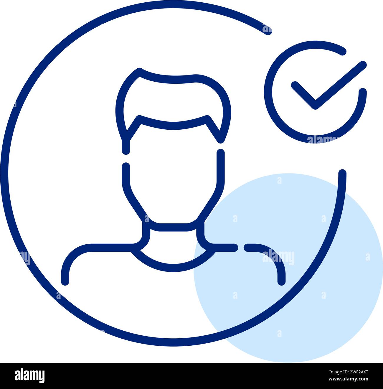 Right candidate for a job vacancy. Man user profile picture and check ...