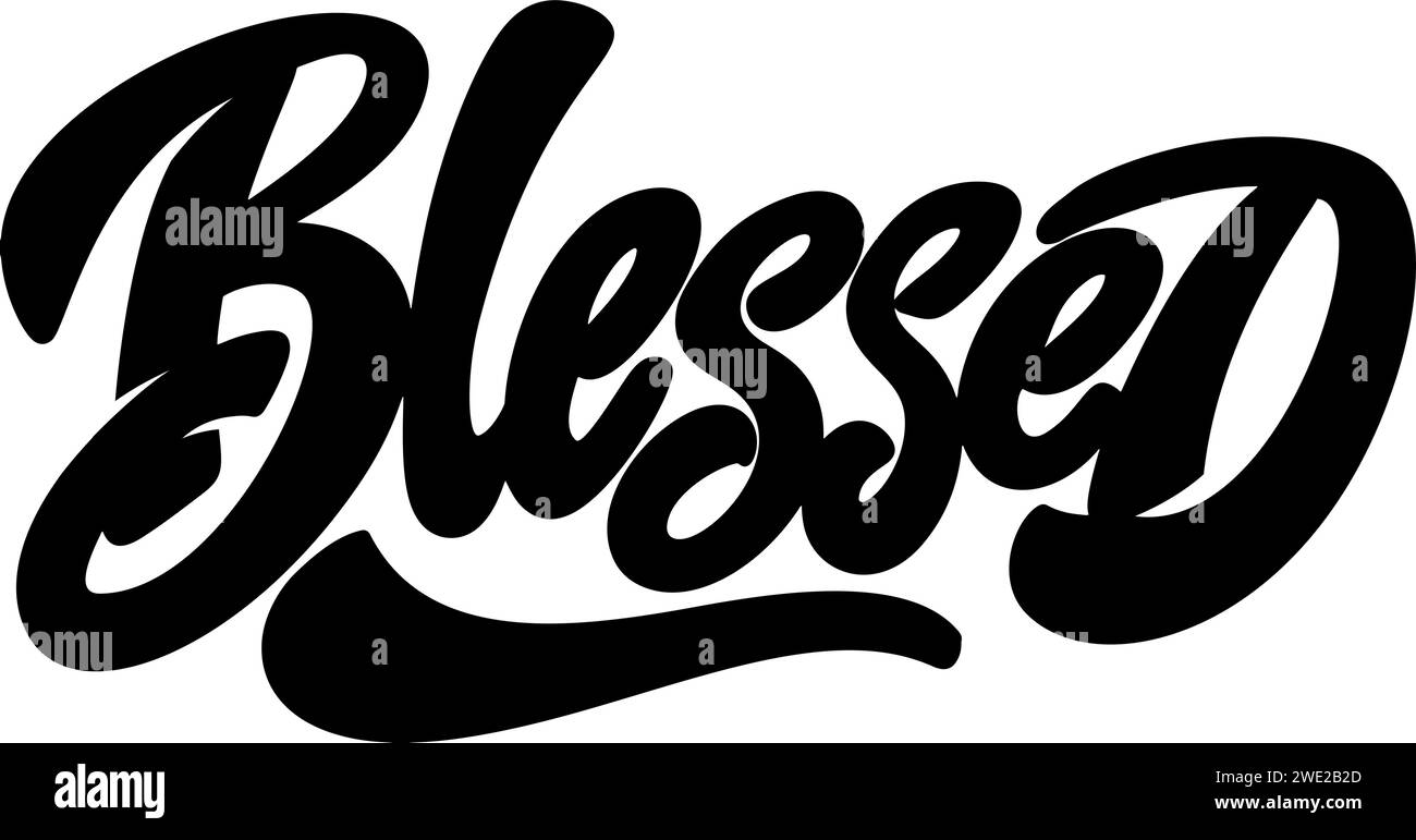 Thankful brush lettering Cut Out Stock Images & Pictures - Alamy