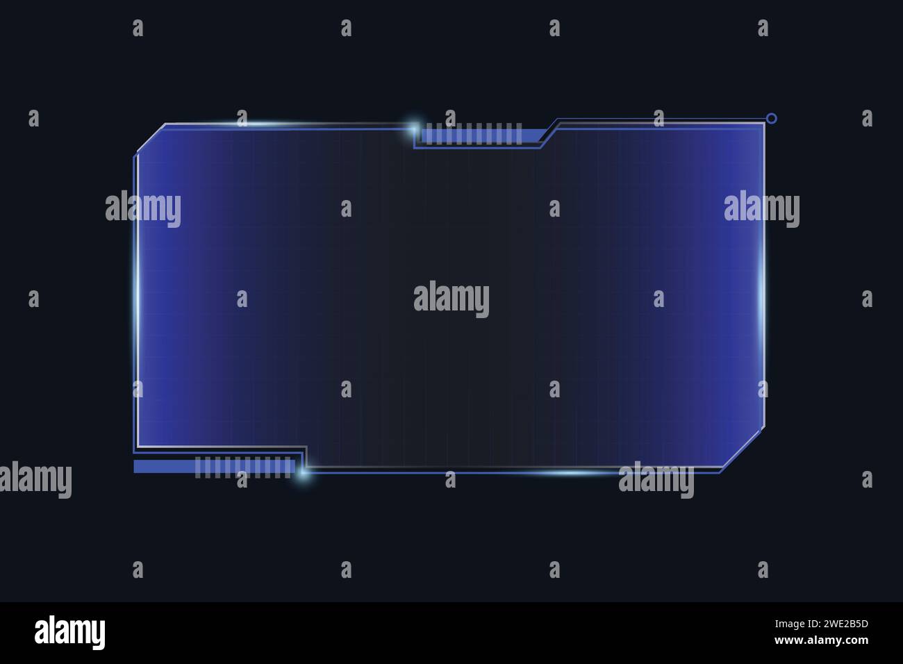 Abstract blue futuristic background of technology sci fi frame vector ...