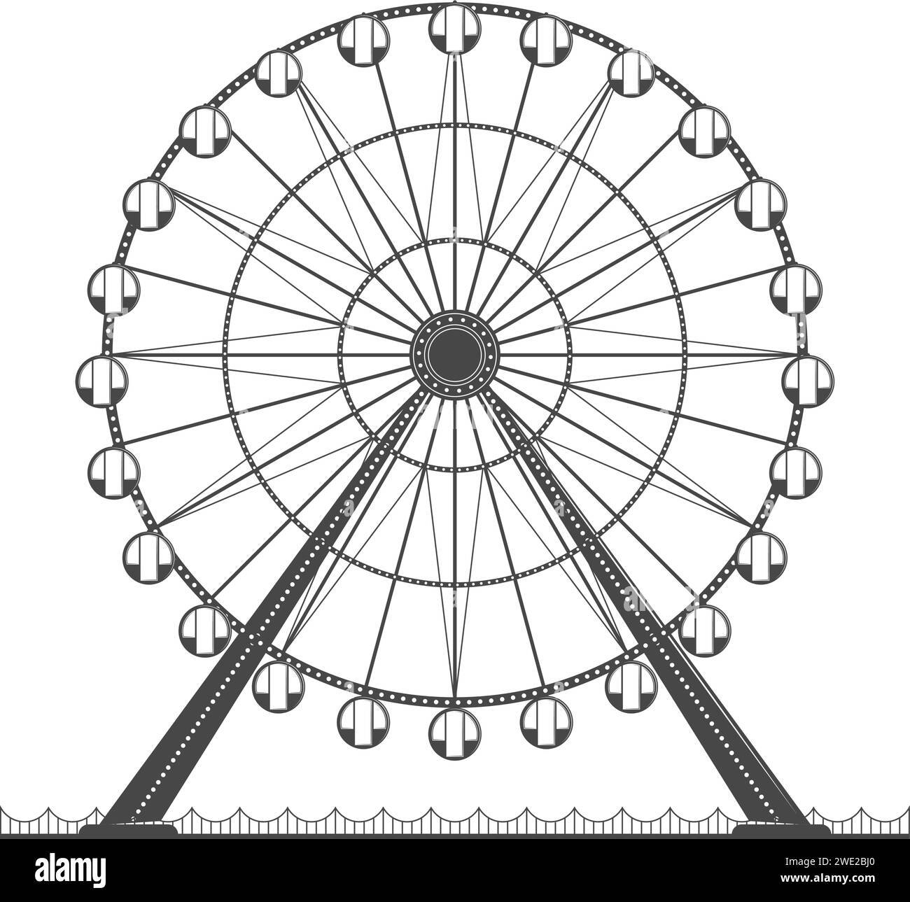 Drawing of ferris wheel Stock Vector Images - Alamy