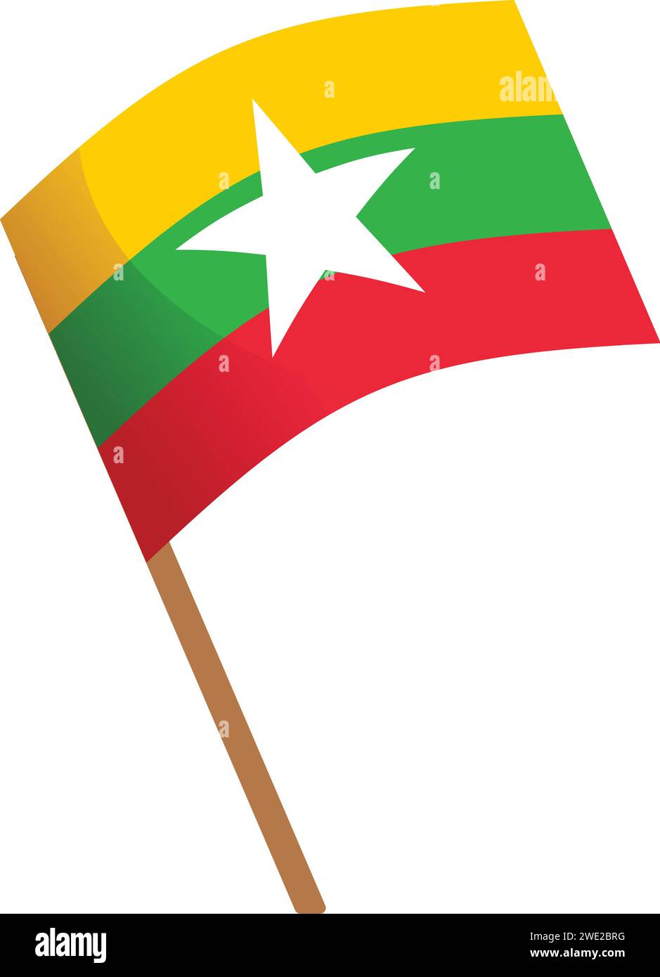 Myanmar patriotic flag icon cartoon vector. Culture festival. Happy ...