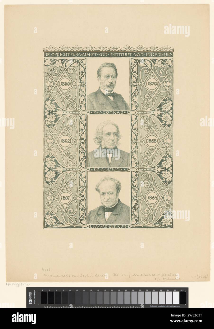 Portraits of Frederik Willem Conrad, Gerrit Simons and Leopoldus ...
