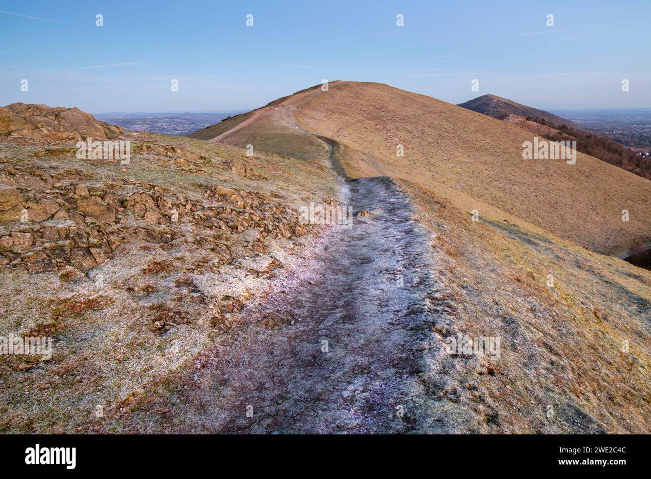From Pinnacle Hill at sunrise in the frost. Malvern hills ...