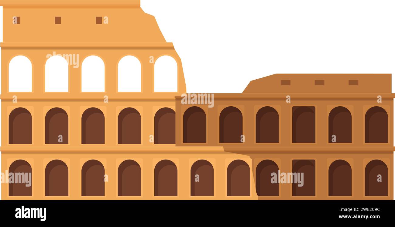 Amphitheater arena icon cartoon vector. Roman senate. Concert show ...