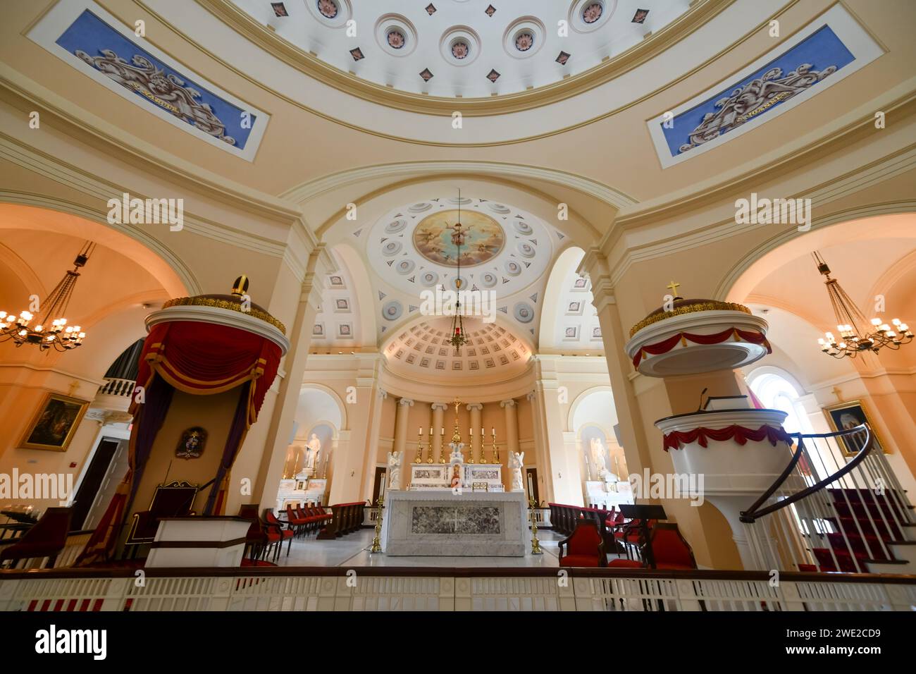 Baltimore, Maryland - Sept 11, 2022: Rotunda and Latrobe's dome of the ...