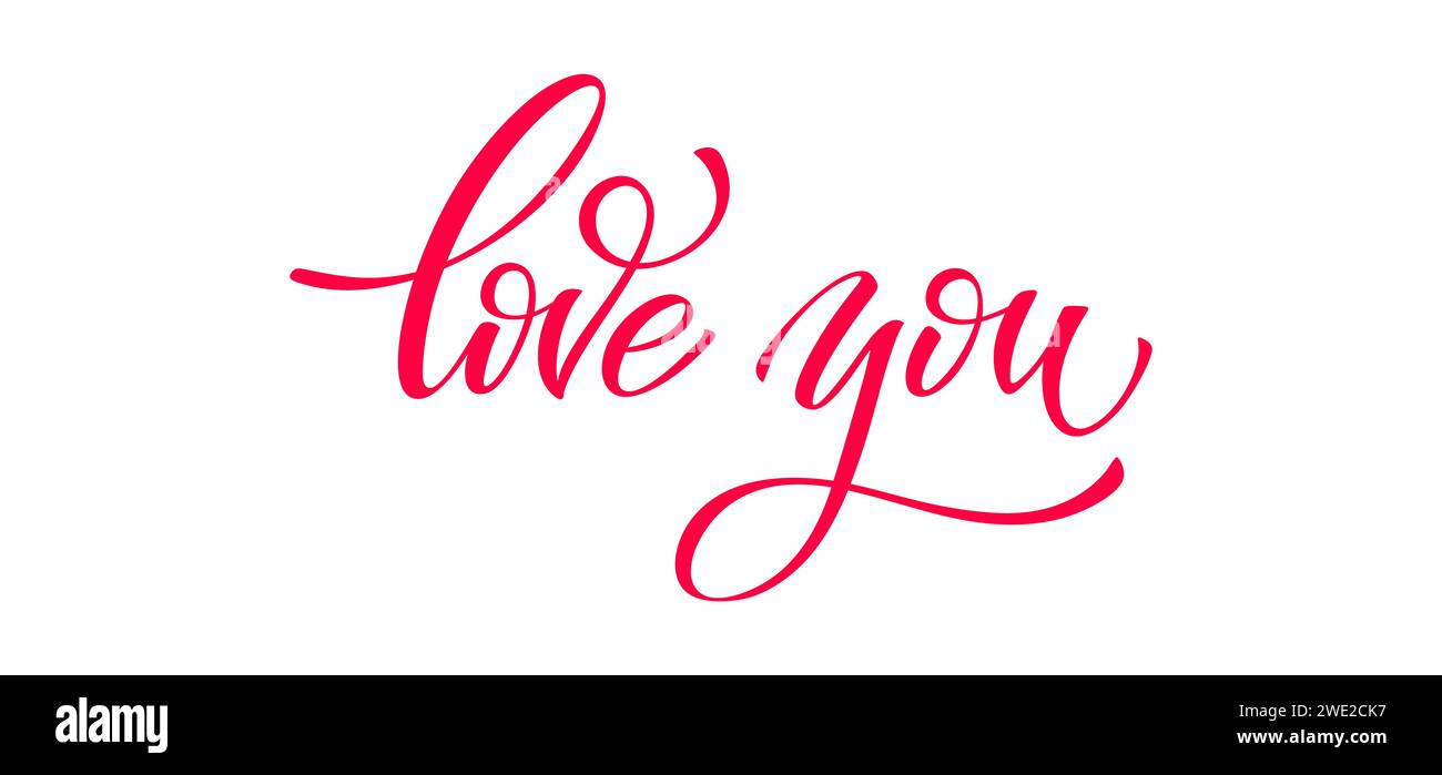 Love lettering. Hand drawn word Love. Modern calligraphy script love ...