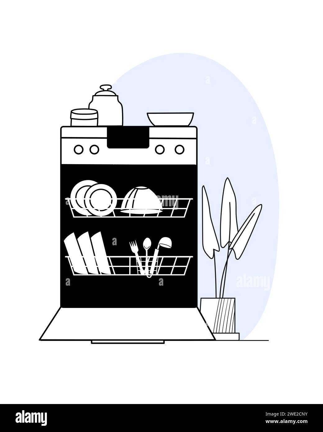 Plates and bowls Stock Vector Images - Alamy