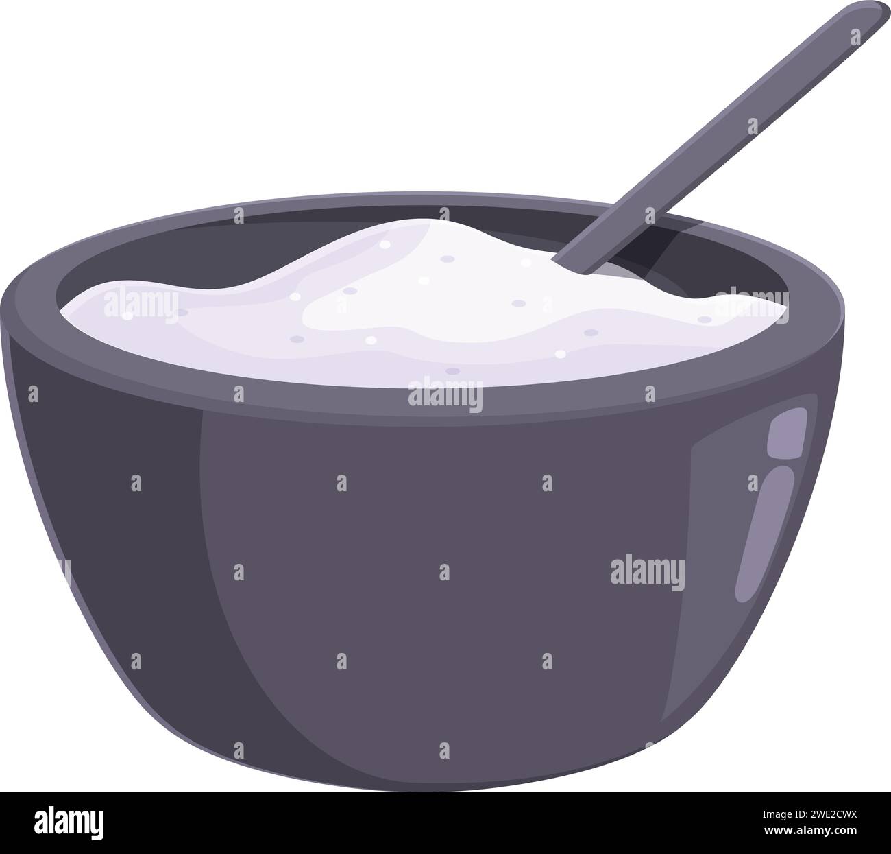 Powder pot glass icon cartoon vector. Professional care. Cream tool ...