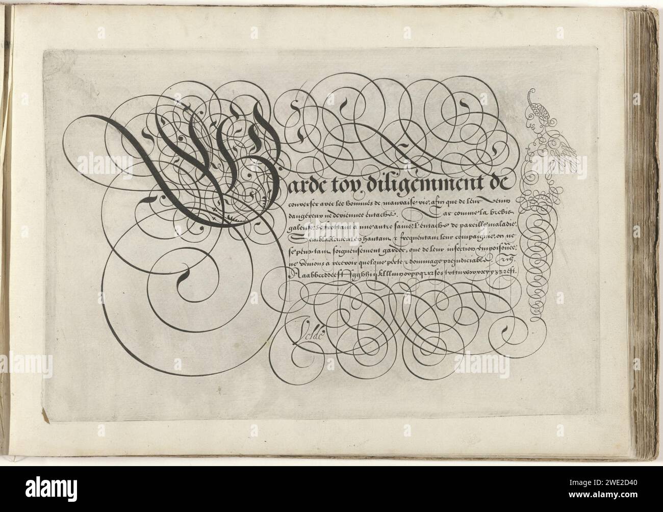 Writing example: Garde Toy (...), Simon Frisius, After Jan van de Velde ...