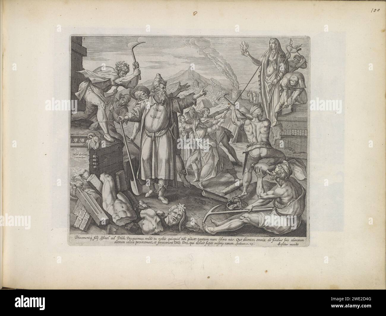 Destruction of idols, 1643 print The Israelites destroy the idols of ...
