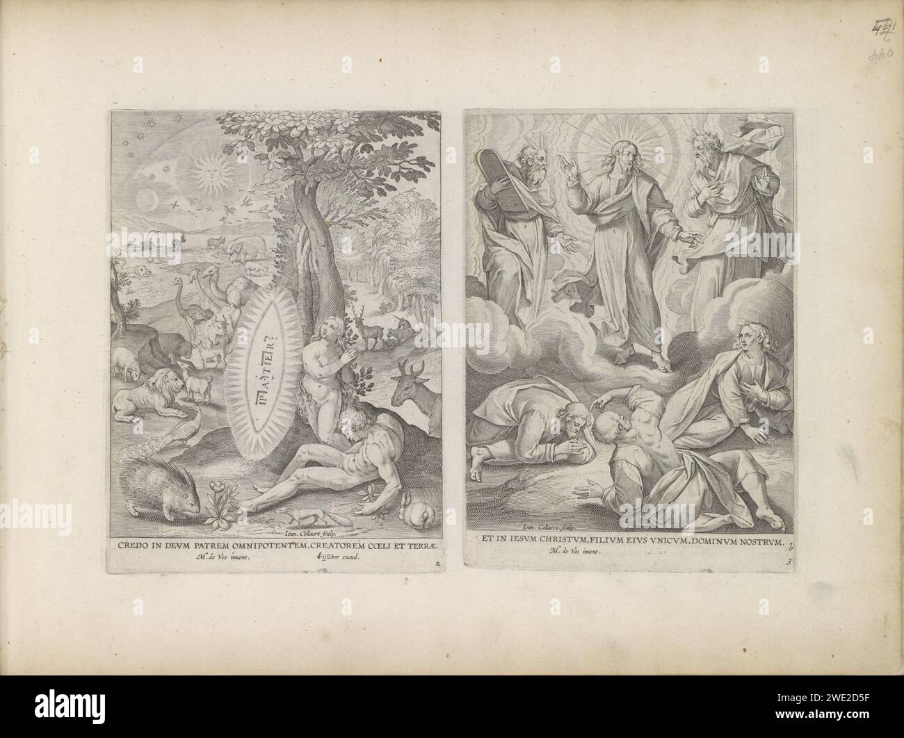Transfiguration, 1643 print Illustration of the second article of faith ...