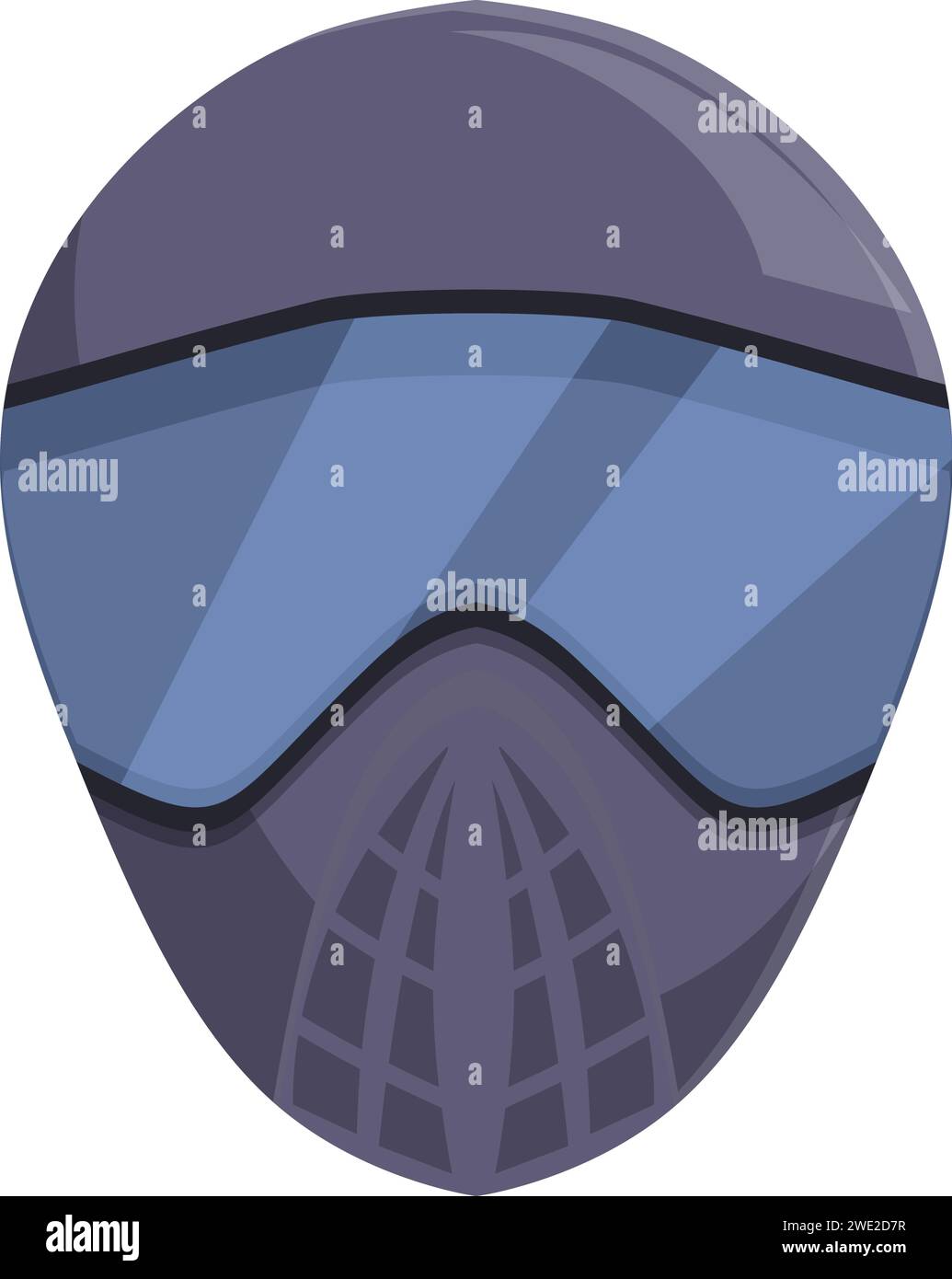 Paintball player mask icon cartoon vector. Weapon arena. Sport team ...