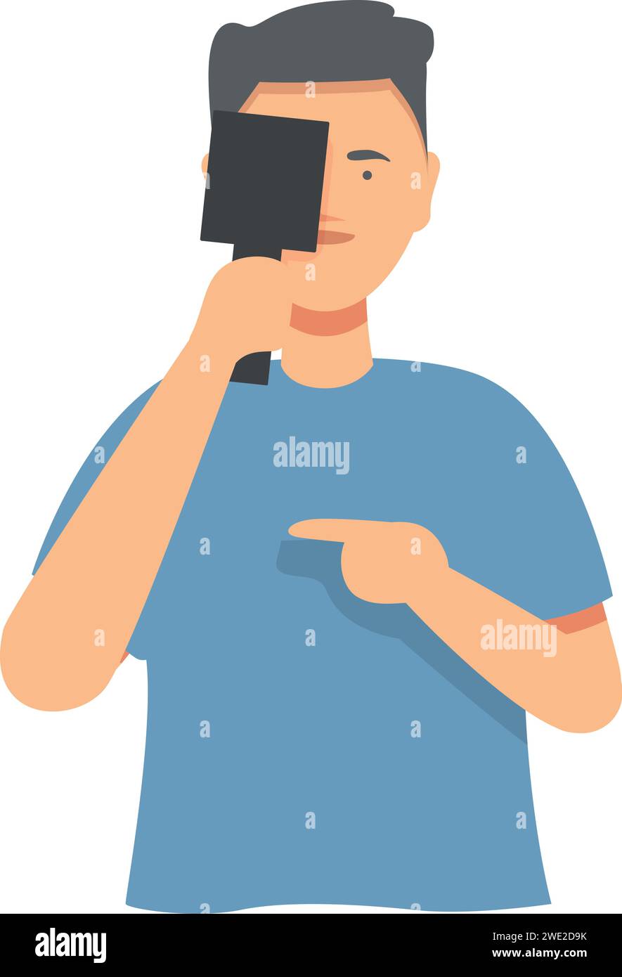 Guide person blind icon cartoon vector. Street health. Partly able ...