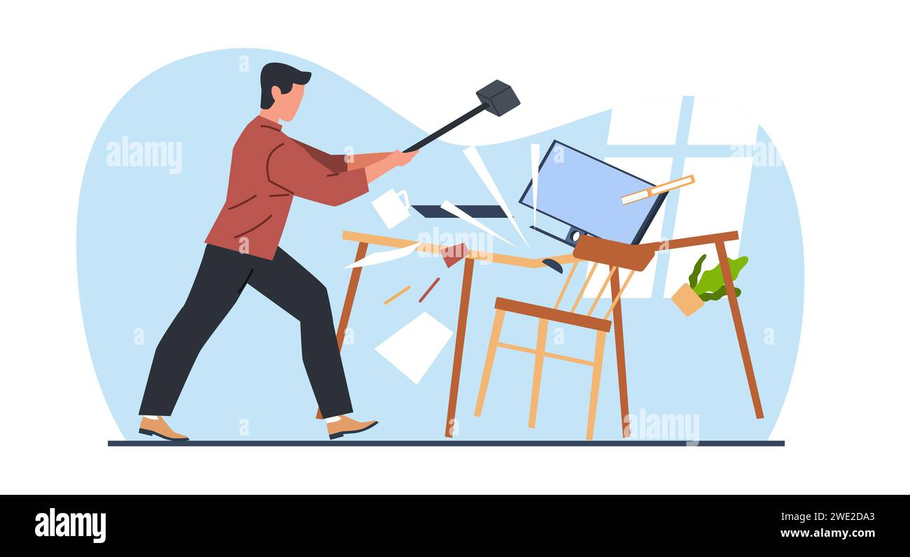 Employee breakdown Stock Vector Images - Alamy