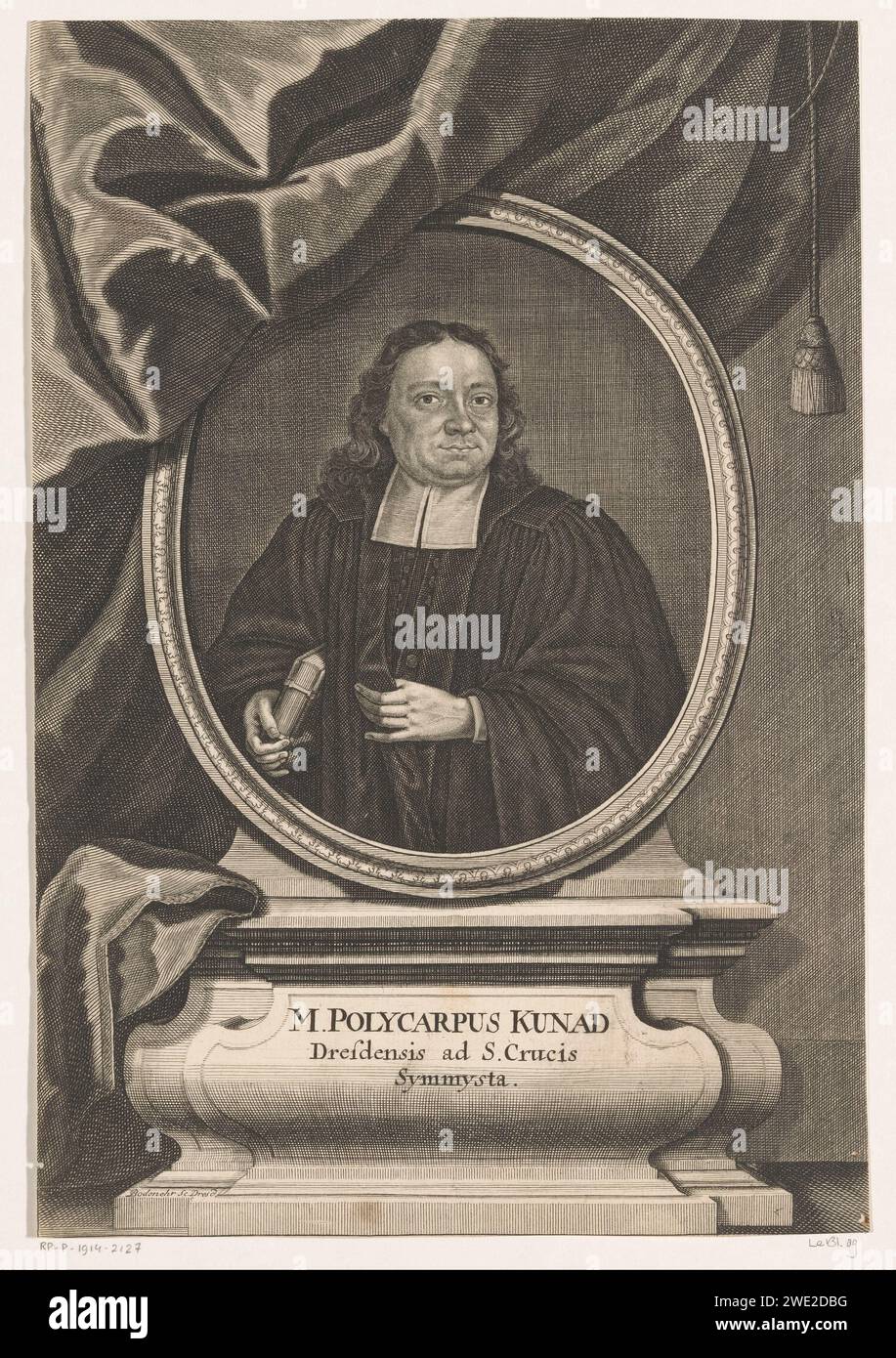 Portrayed van Polycarp Kundad, Moritz Bodenehr, 1701 - 1748 print ...