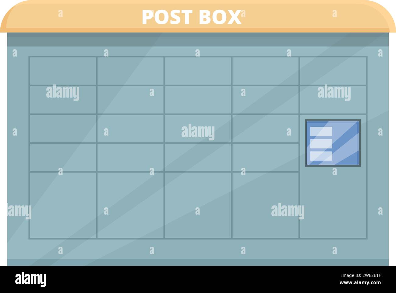 Post street box icon cartoon vector. Worker delivery. Transport ...