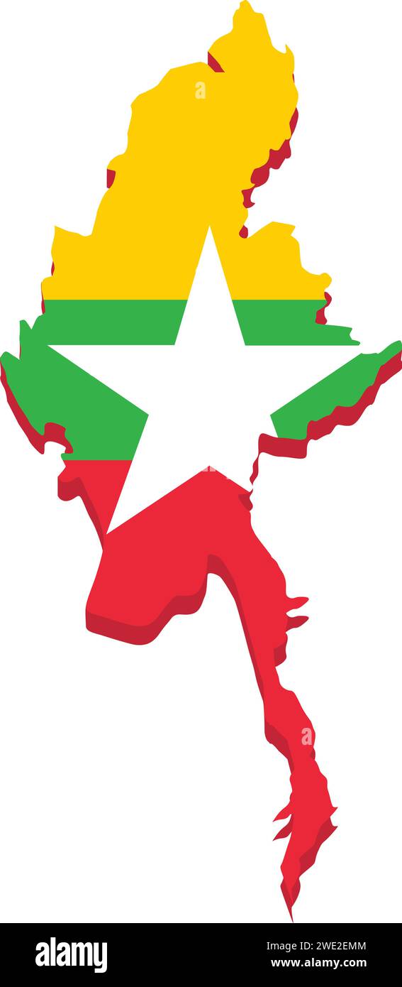 Myanmar country landmark icon cartoon vector. Festival culture. Flag ...