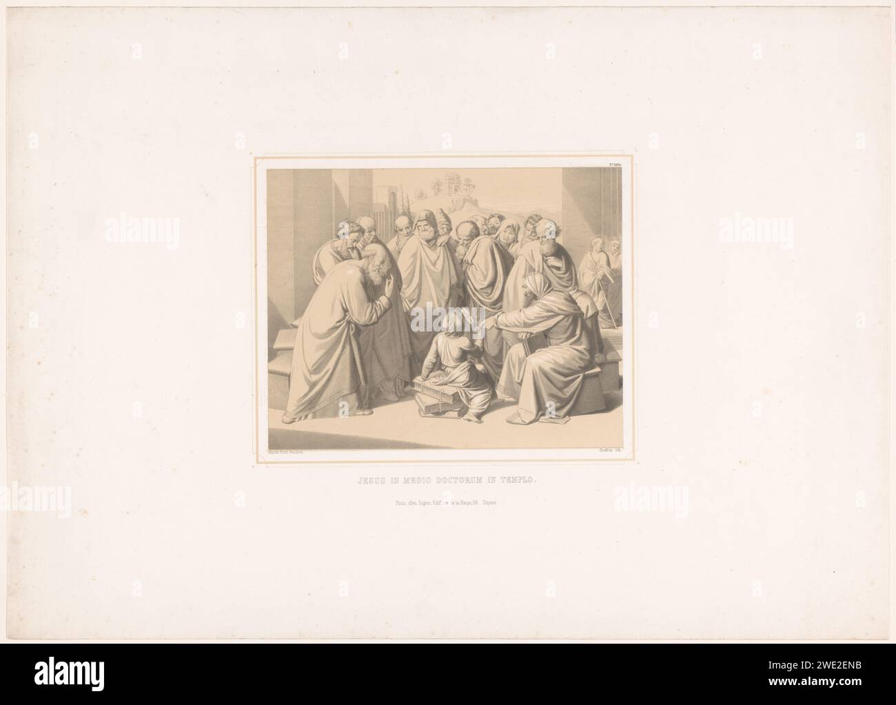 Twelve -year -old Jesus in the temple, Charles Geoffroy, after Johann ...