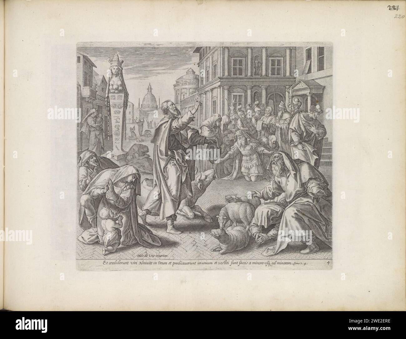 Jona proclaims the downfall of Nineve, 1643 print Jona follows the ...