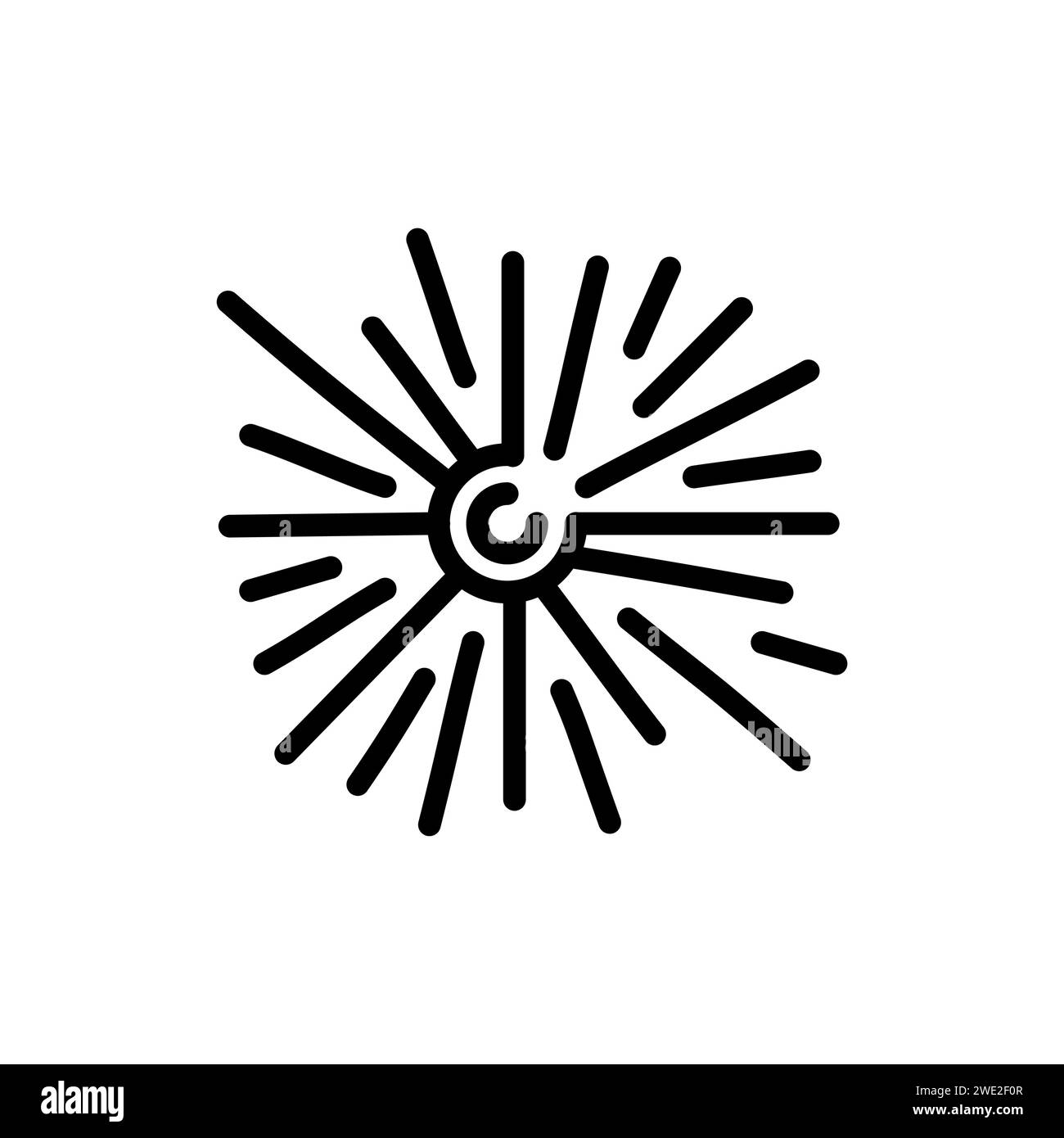 Flare black line icon. Natural element. Pictogram for web page, mobile ...
