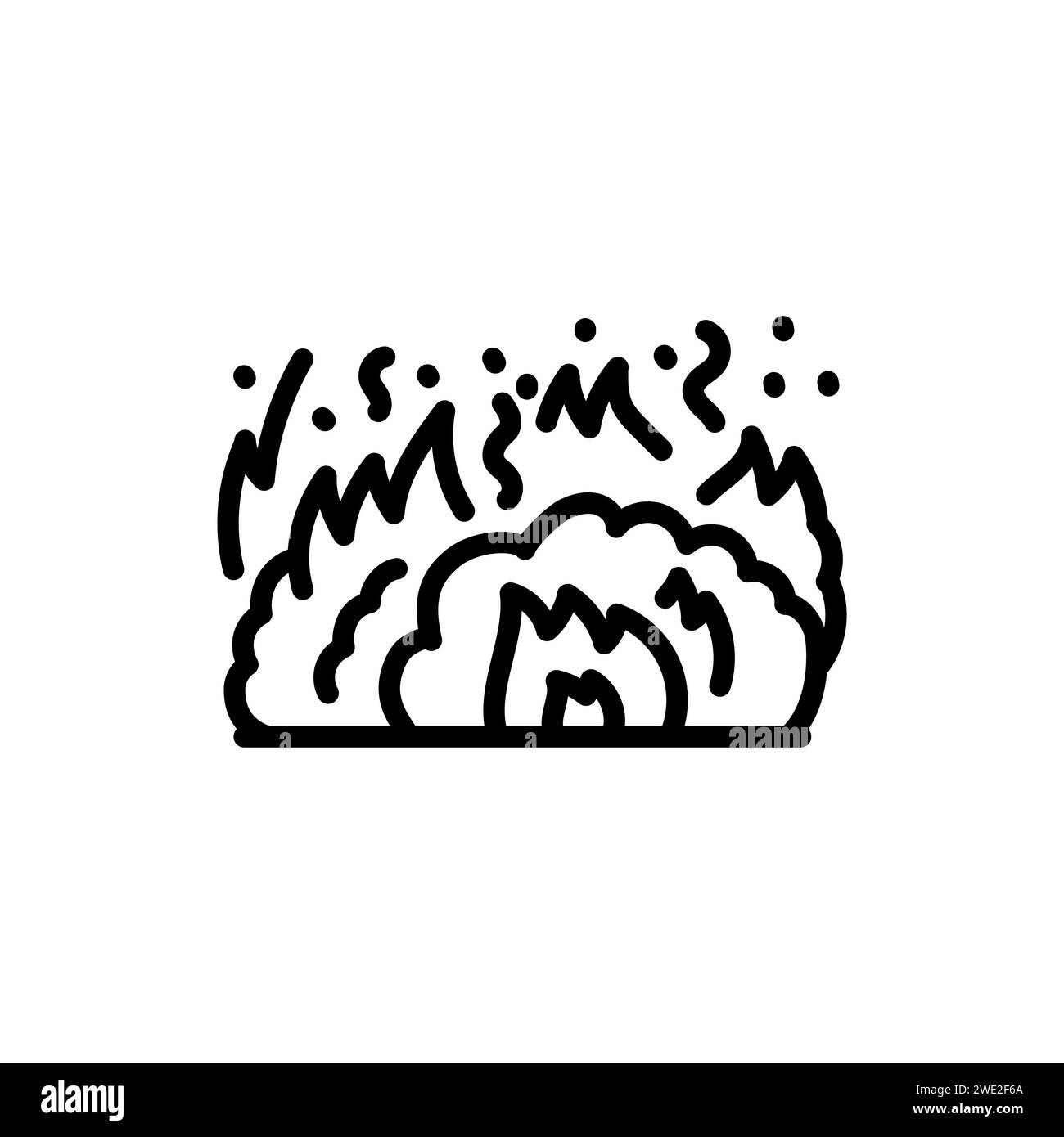 Hell black line icon. Natural element. Pictogram for web page, mobile ...