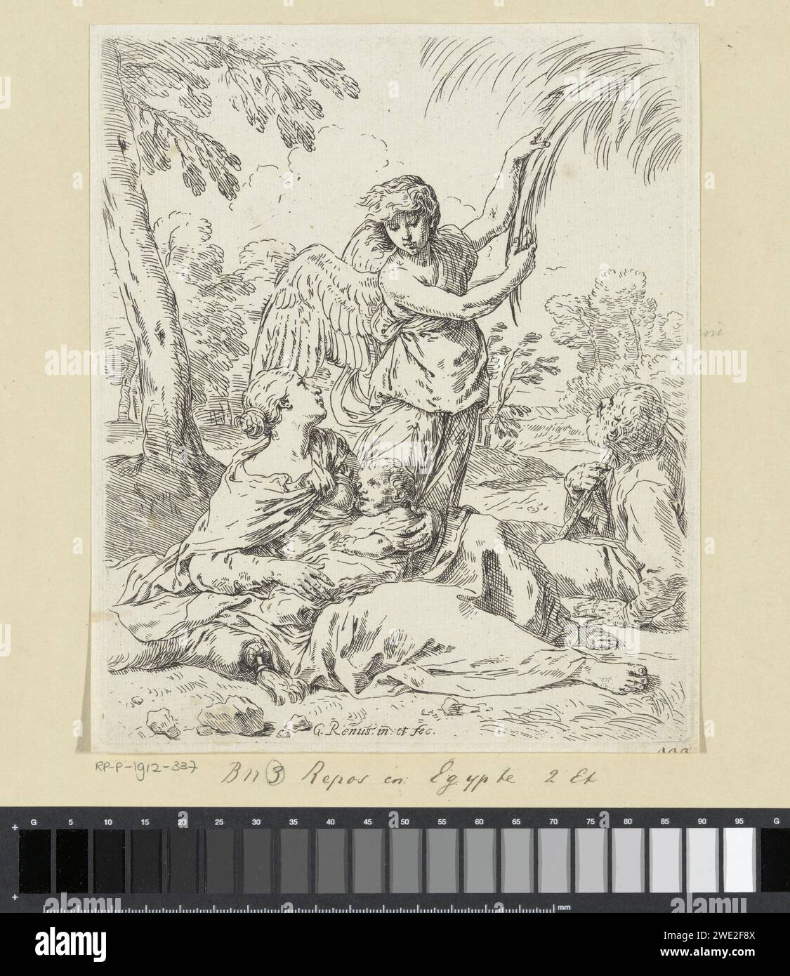 Rest on the flight to Egypt, Simone Cantarini, After Guido Reni, 1622 ...