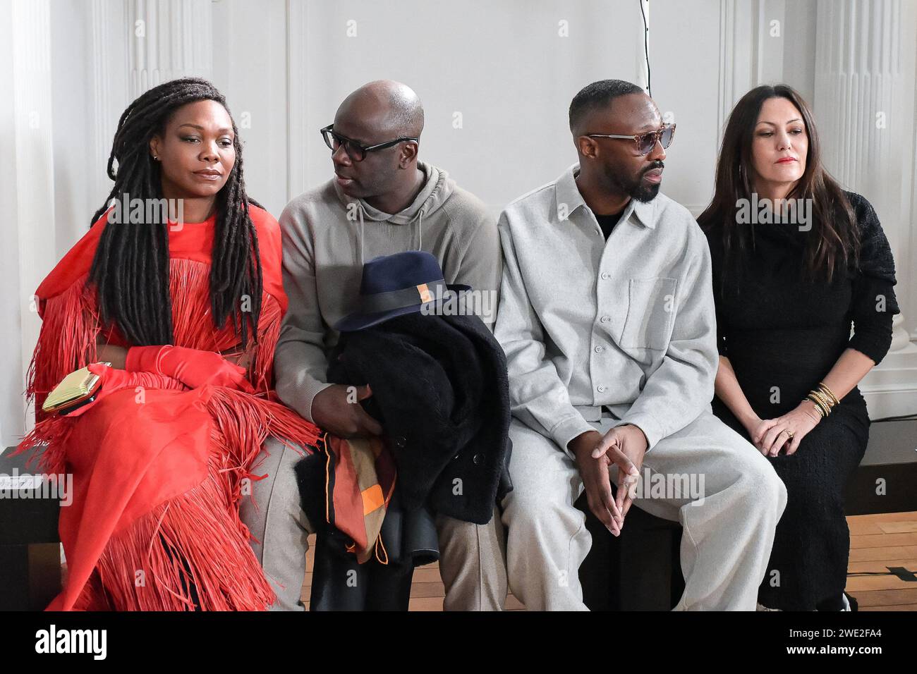 Paris, France. 22nd Jan, 2024. Kareen Guiock-Thuram, Lilian Thuram ...