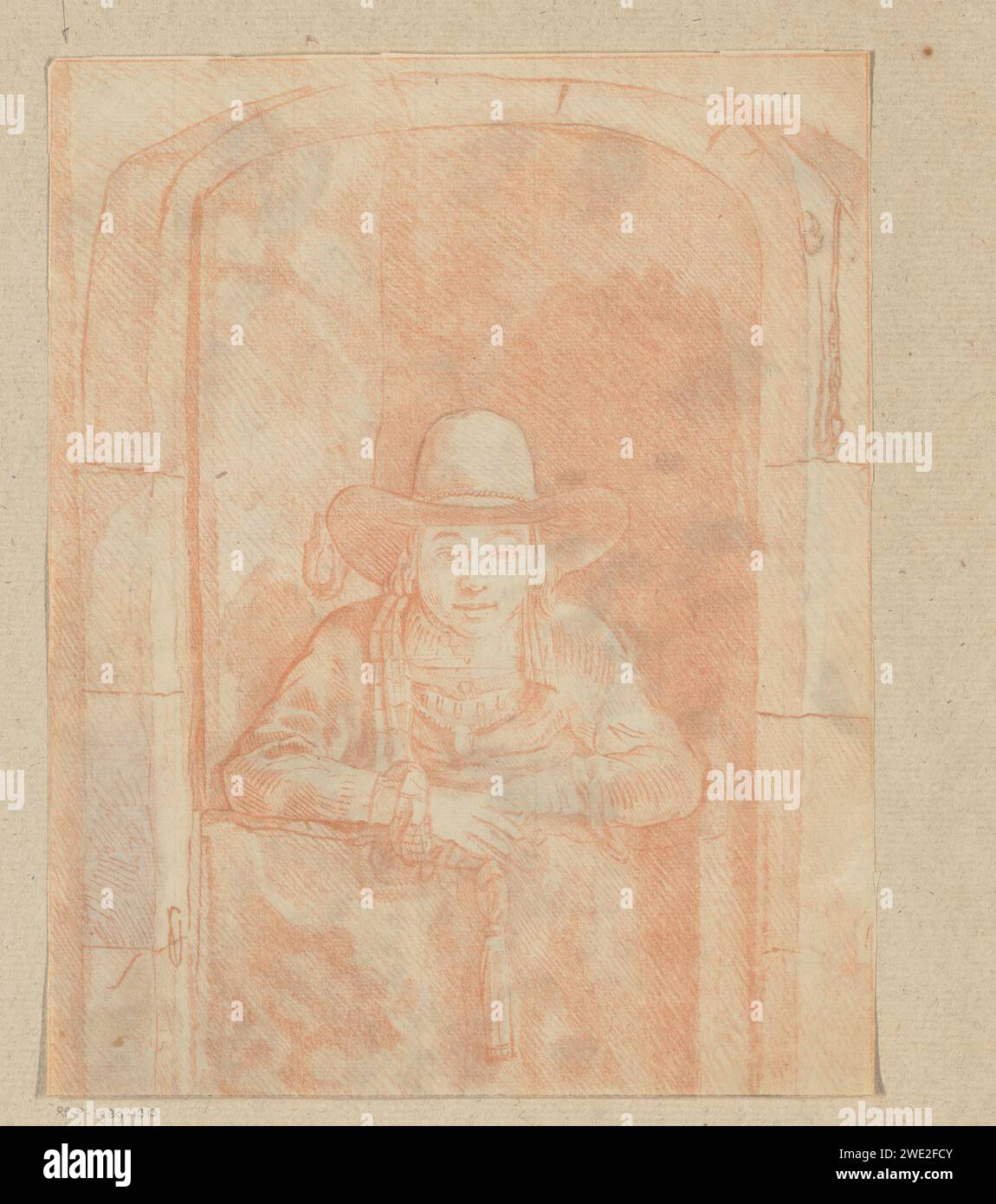 Boy leaning over a lower door, Cornelis Ploos van Amstel, After Samuel ...