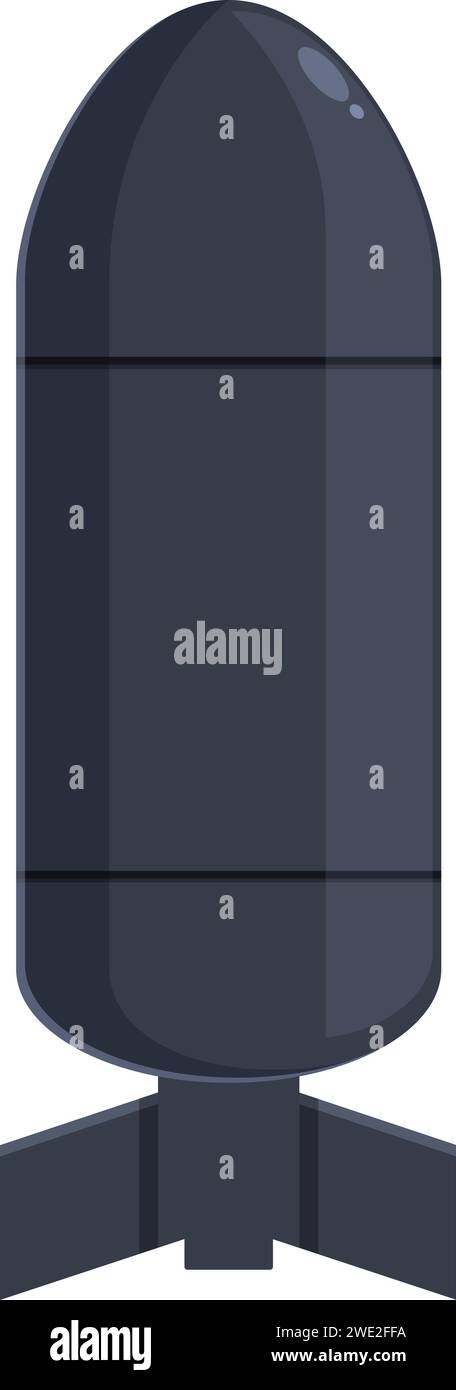 Rocket bomb icon cartoon vector. Nuclear weapon. War city blast Stock ...