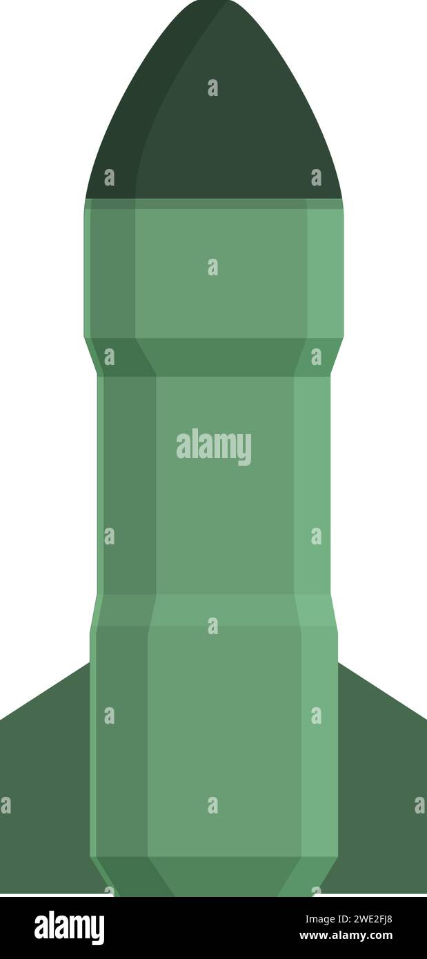 Rocket weapon icon cartoon vector. Combat space. Reactor naval vessel ...