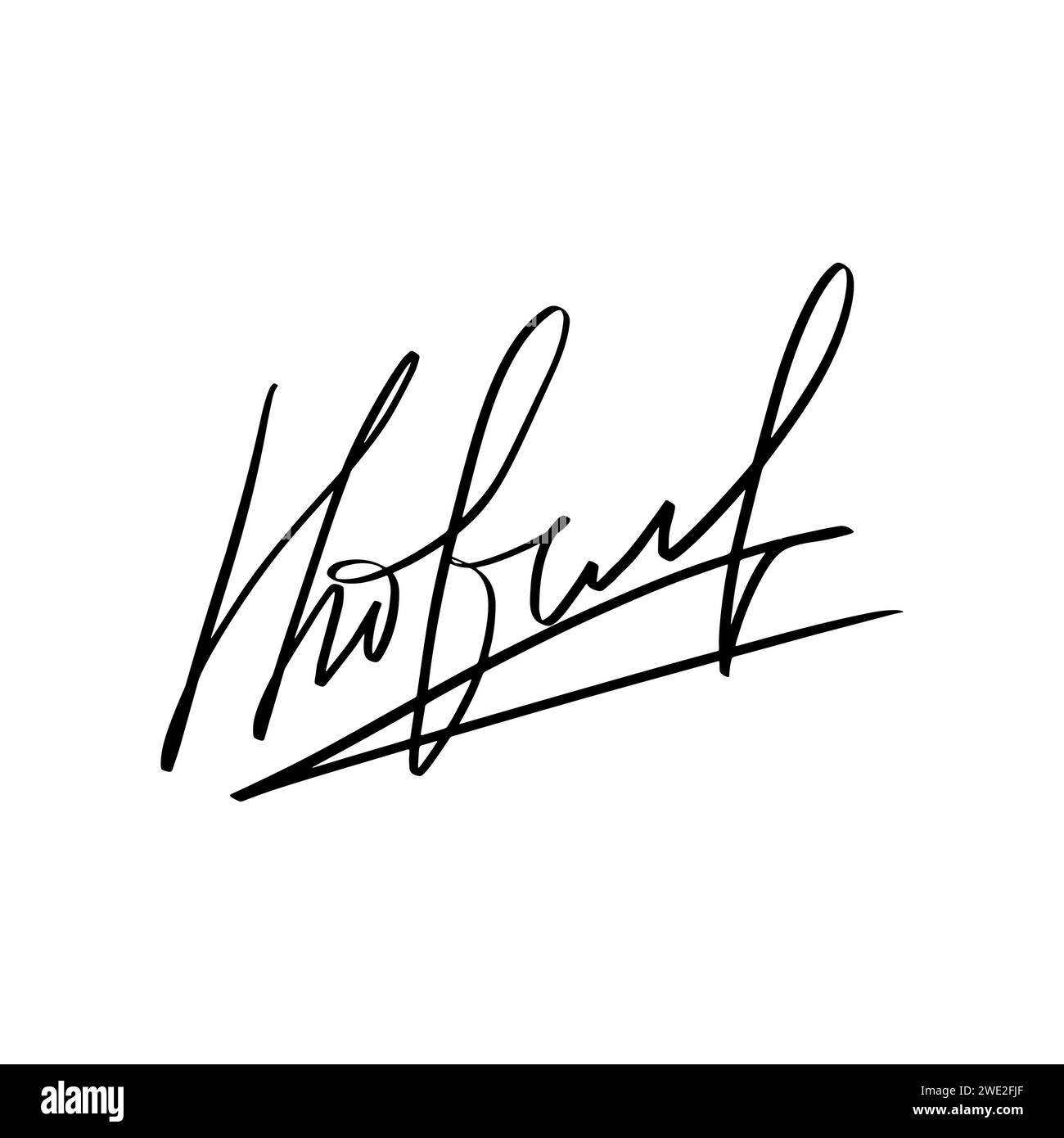 Handwriting Autograph set. Personal fictitious signature calligraphy ...