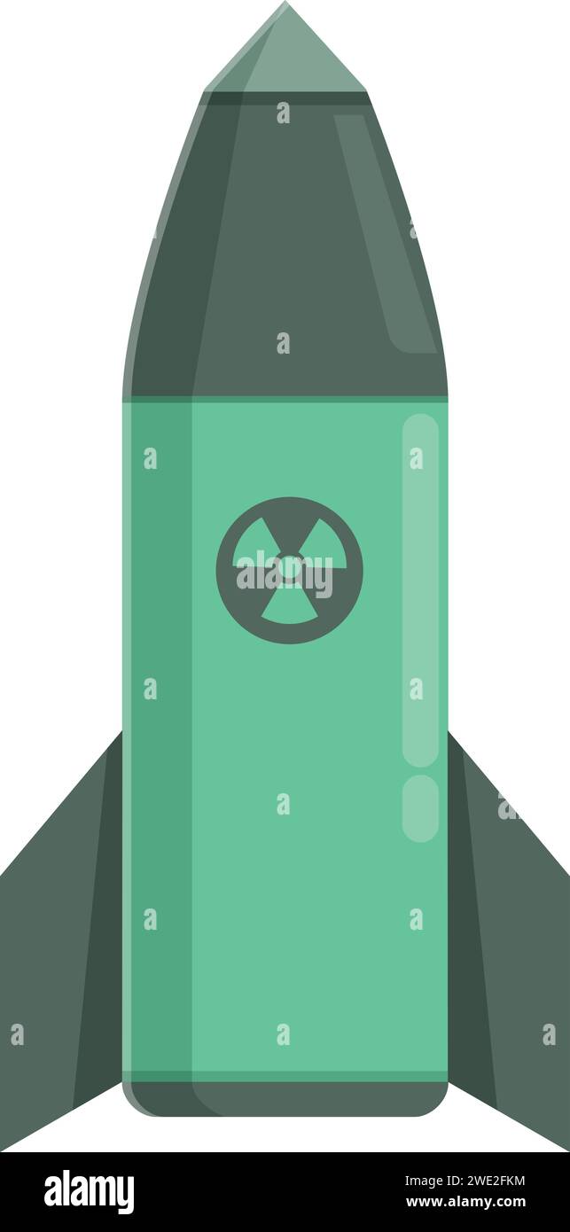 Explosive nuclear bomb icon cartoon vector. Danger nuke. City war Stock ...